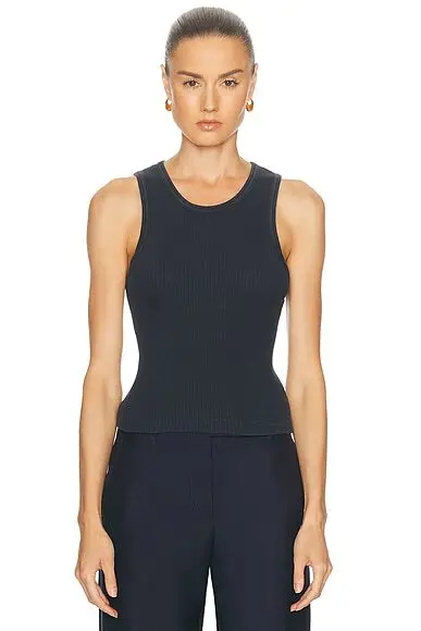 Citizens Of Humanity Inez Waffle Tank - Washed Black