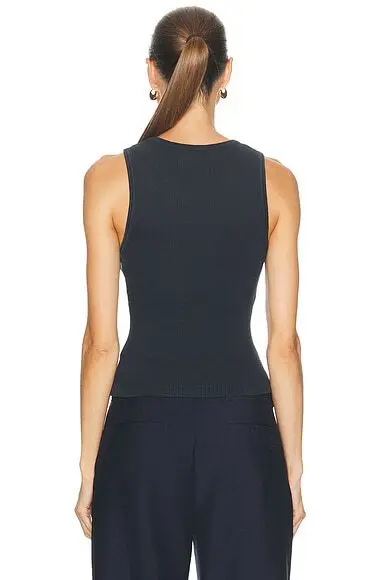 Citizens Of Humanity Inez Waffle Tank - Washed Black