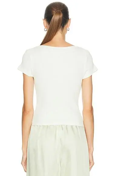 Citizens Of Humanity Baby Waffle Tee In Regenerative Cotton - Pashmina