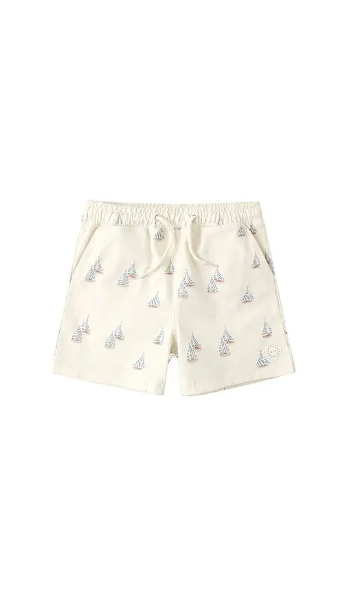 RYLEE + CRU Printed Boardshorts With Drawstring Waist