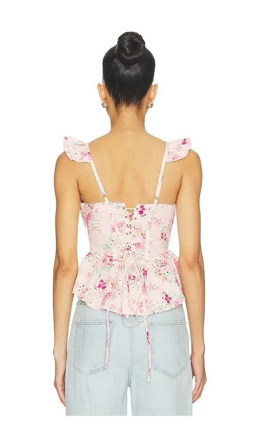 Astr The Label Baylin Eyelet Corset Top