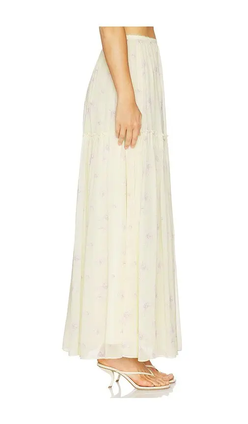 LoveShackFancy Positano Tiered Maxi Skirt