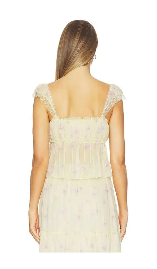 LoveShackFancy Siena Top - Lemon