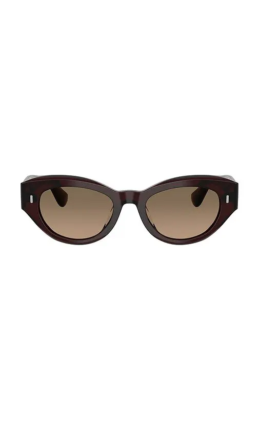 Oliver Spencer Lerrue Oval Sunglasses - Black