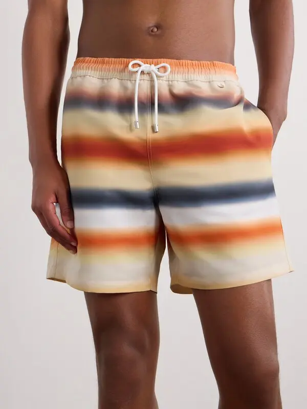 Loewe Striped Swim Shorts - Orange