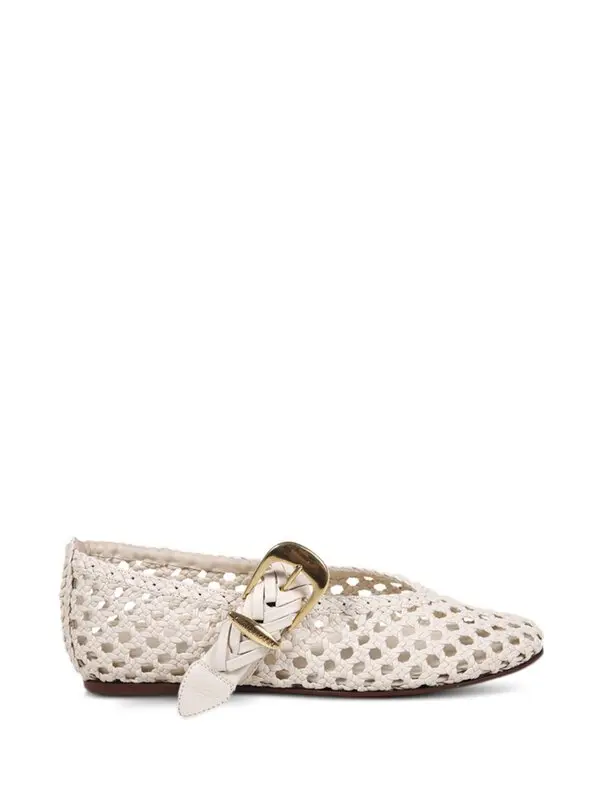 Zimmermann Alchemy Leather Ballerinas - Beige