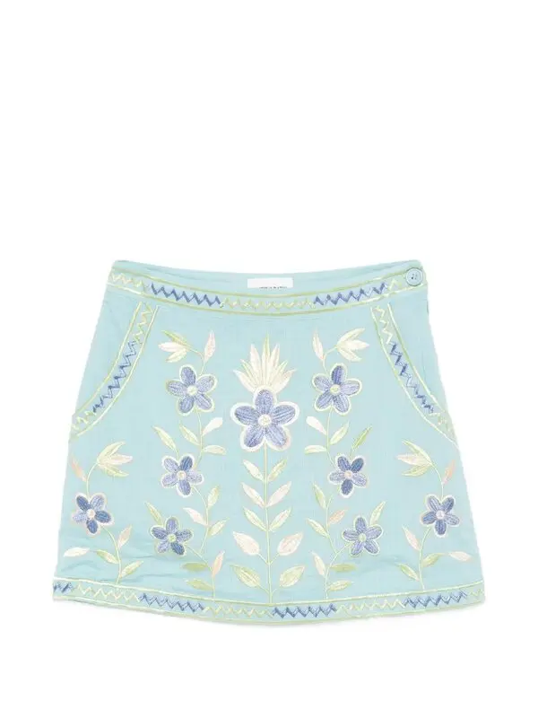 Antik Batik Carioca Miniskirt - Sky Blue