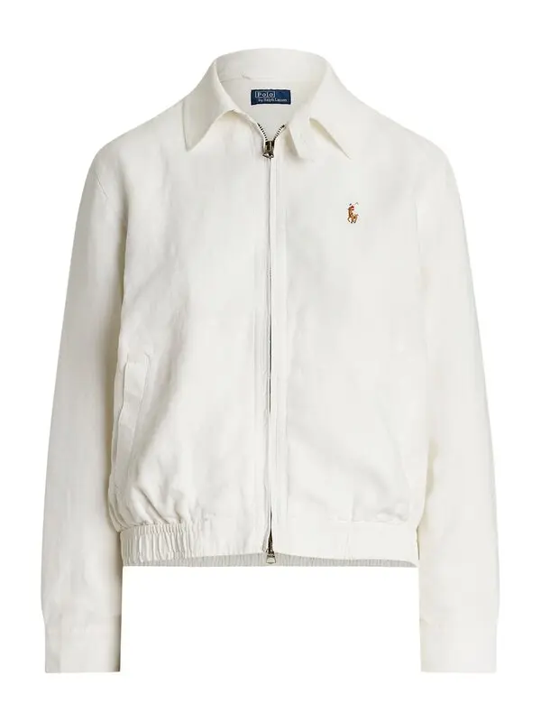 Polo Ralph Lauren Bomber Jacket With Logo - White