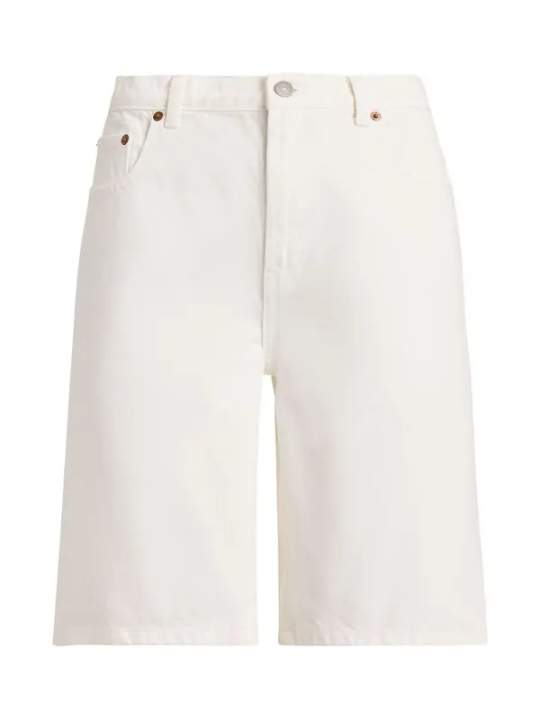 Polo Ralph Lauren Denim Bermuda Shorts - White