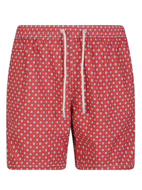 MC2 SAINT BARTH Lighting Micro Stretch Swim Shorts - Red
