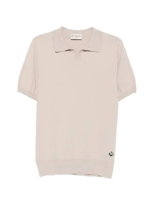 ROY ROGER'S Cotton Polo Shirt - Grey