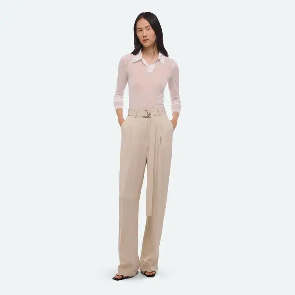 Helmut Lang Relaxed Pleated Trousers - Ivory