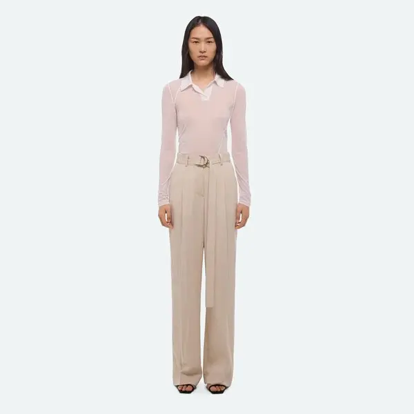 Helmut Lang Relaxed Pleated Trousers - Ivory