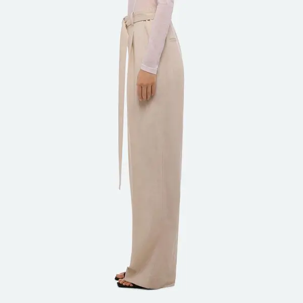 Helmut Lang Relaxed Pleated Trousers - Ivory