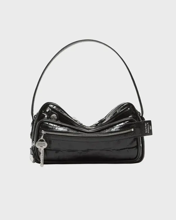 Acne Studios Bag Camero Party Croco - Black