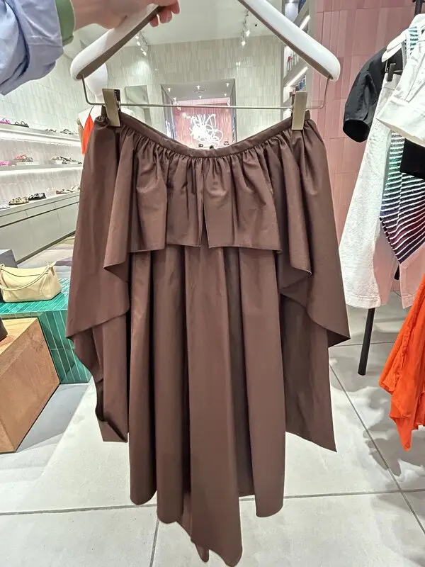 Loewe Skirt In Cotton - Brown