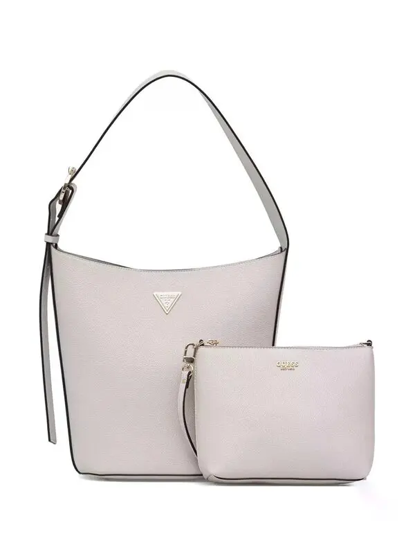Guess Logo-plaque Pebbled-effect Tote Bag
