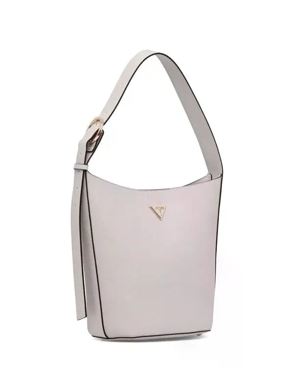 Guess Logo-plaque Pebbled-effect Tote Bag