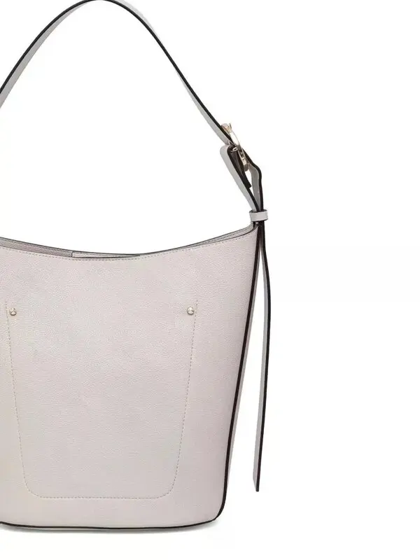 Guess Logo-plaque Pebbled-effect Tote Bag