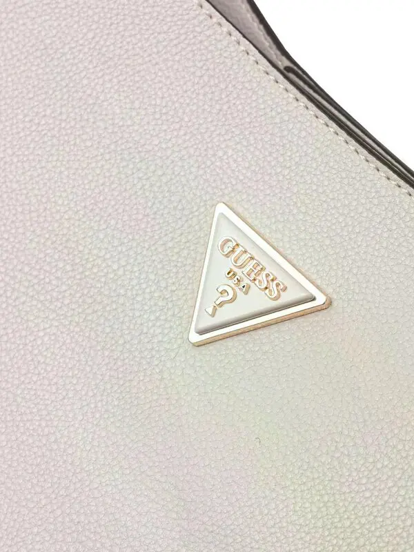 Guess Logo-plaque Pebbled-effect Tote Bag