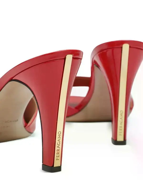 FERRAGAMO Stripe Detail Sandals - Red