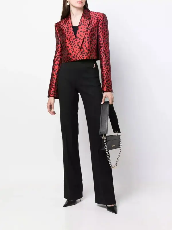 Just Cavalli Logo-plaque Flared Tailored Trousers