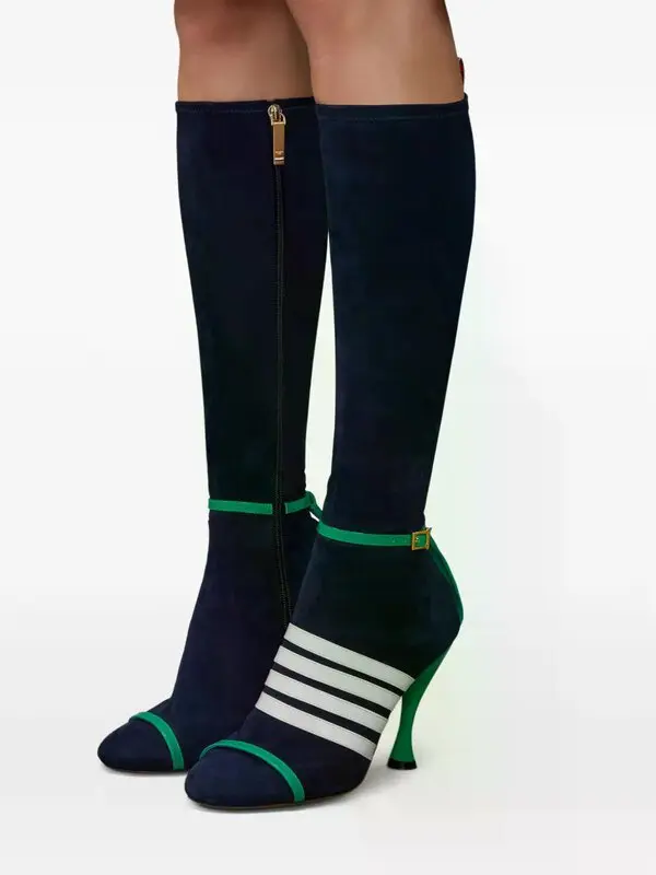Thom Browne Suede Trompe L'oeil 4-bar Sandal Boots