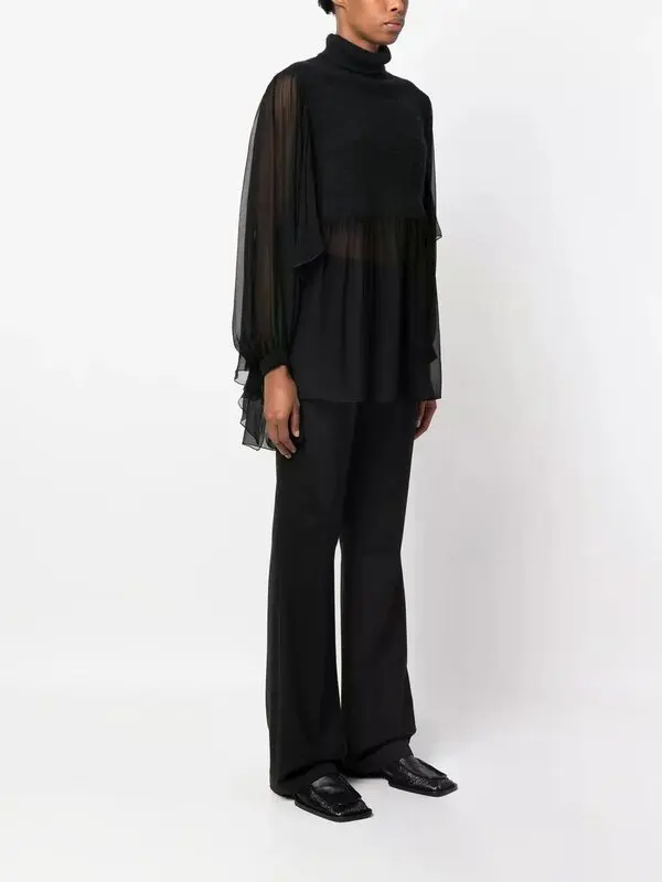 Alberta Ferretti Panelled Roll Neck Jumper