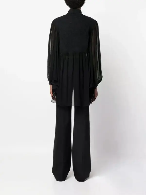 Alberta Ferretti Panelled Roll Neck Jumper
