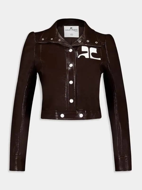 COURREGES Reedition Vinyl Jacket - Brown