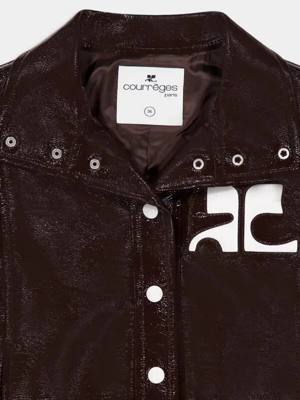COURREGES Reedition Vinyl Jacket - Brown