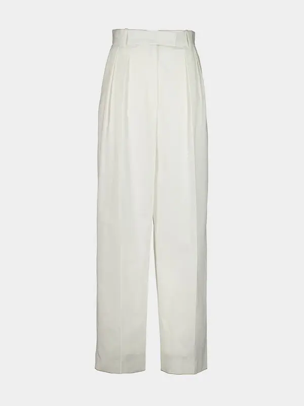 La DoubleJ Brooklyn Cotton Trousers - White