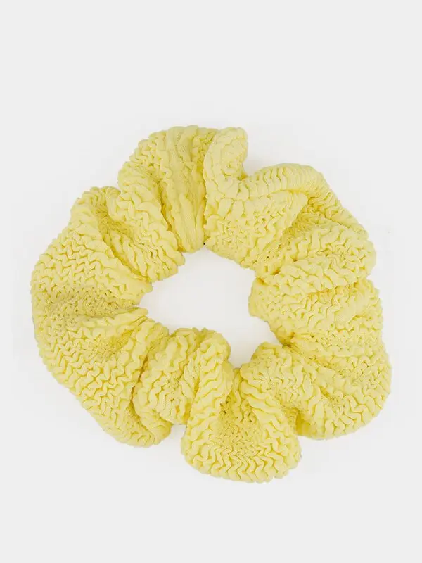 Hunza G Butter Crinkle Scrunchie - Yellow