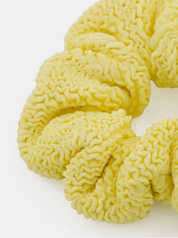 Hunza G Butter Crinkle Scrunchie - Yellow