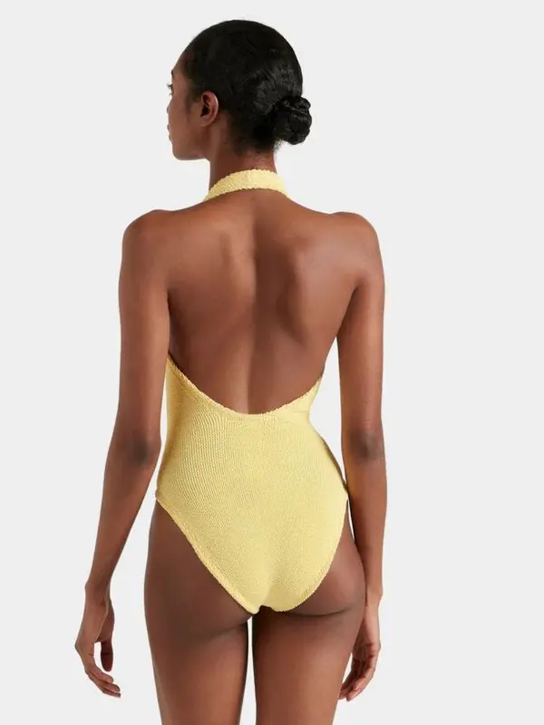 Hunza G Butter Adriana Beaded Swimsuit - Yellow