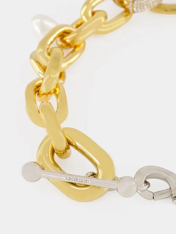 Rabanne Xl Two-tone Link Chain Necklace - Multicolour