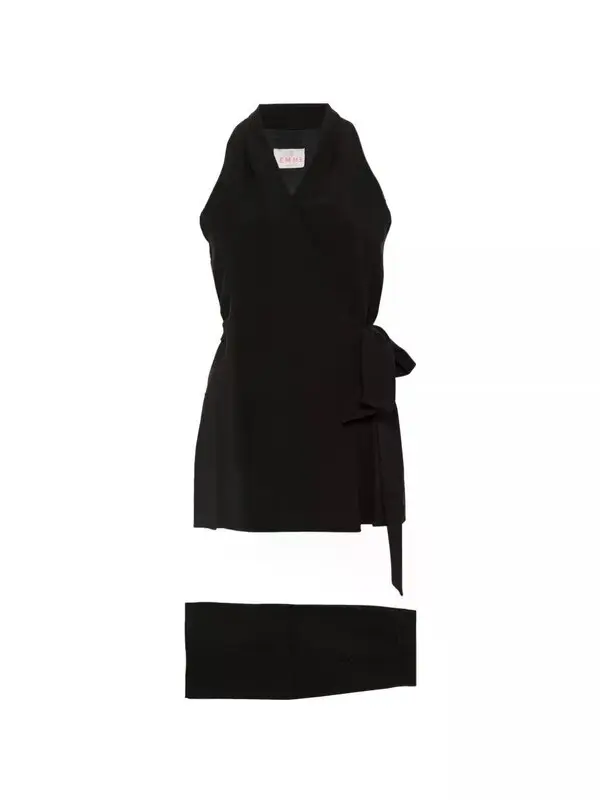 Marella Wrap-style Halterneck Suit - Black