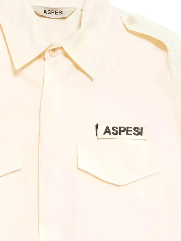 Aspesi Logo-patch Epaulette Shirt