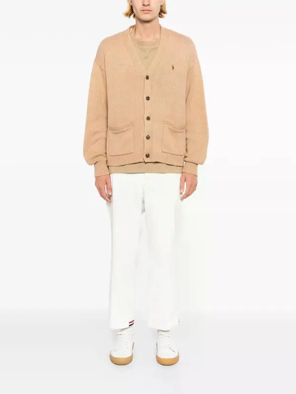 Polo Ralph Lauren Embroidered Cardigan - Brown