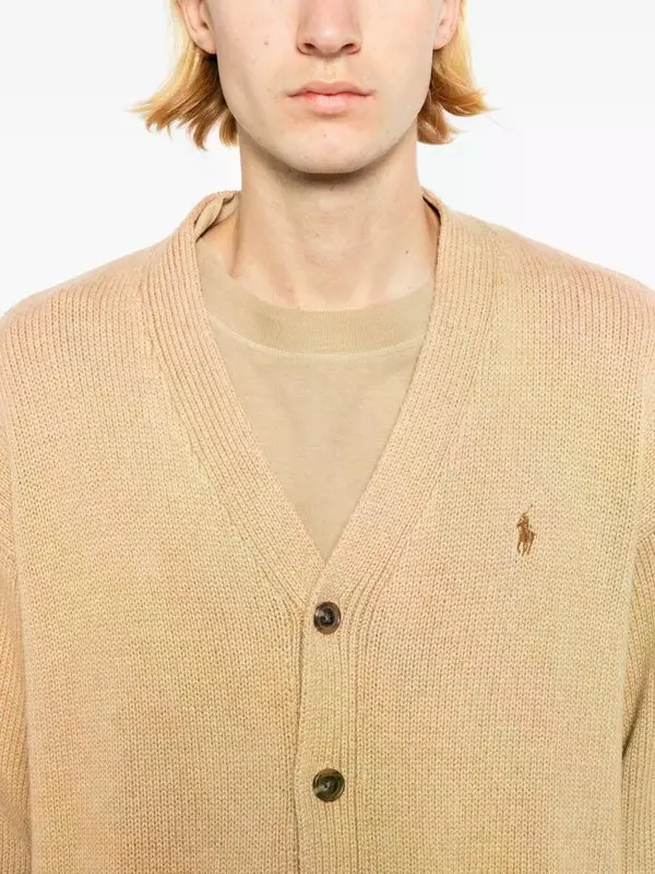 Polo Ralph Lauren Embroidered Cardigan - Brown