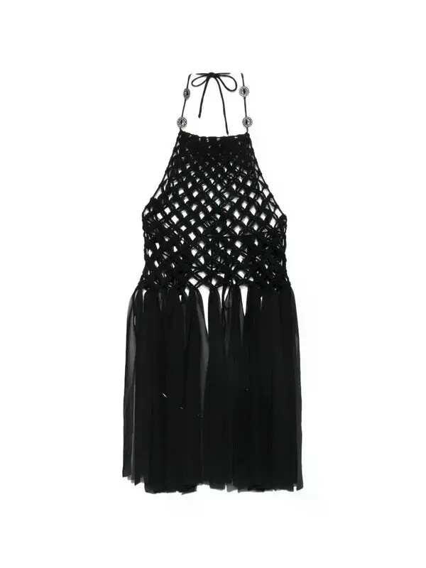 Pinko Macramé-knit Top