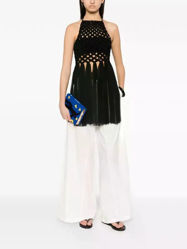 Pinko Macramé-knit Top
