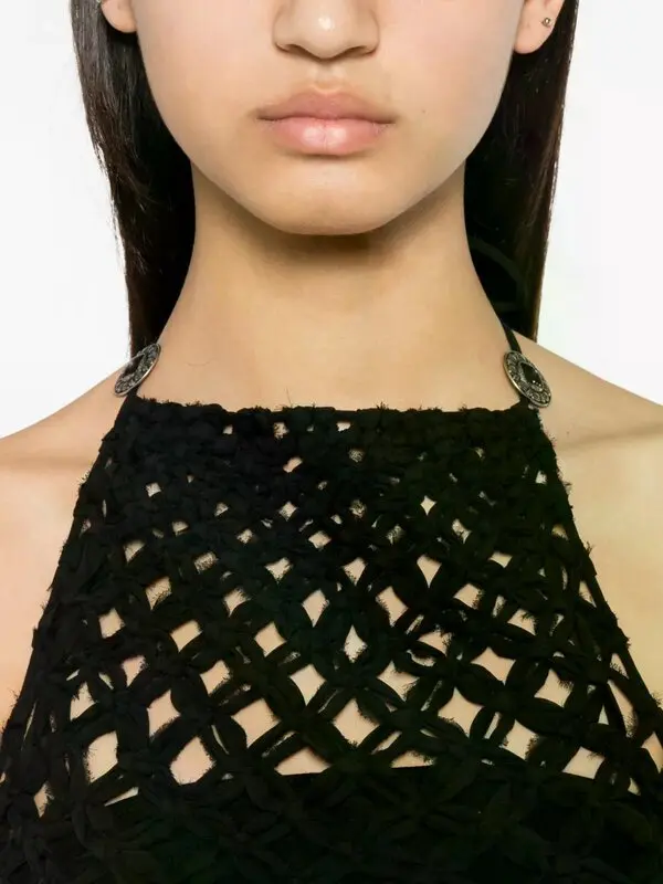 Pinko Macramé-knit Top