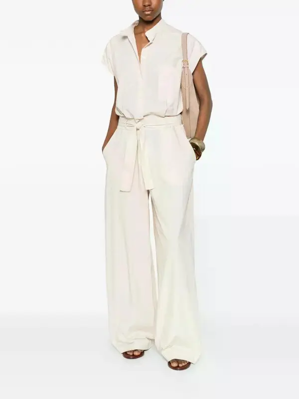 ROBERTO COLLINA Belted Button-up Jumpsuit
