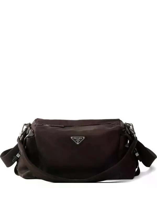 Prada Leather Explore Bag With Detachable Straps - Brown