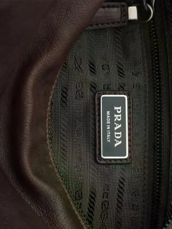 Prada Leather Explore Bag With Detachable Straps - Brown
