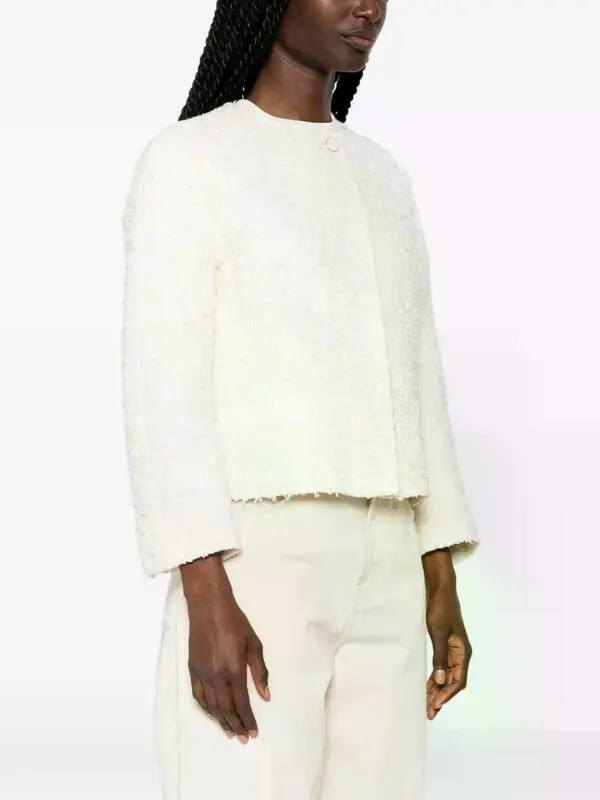 Max Mara Camice Bouclé Frayed-edge Jacket