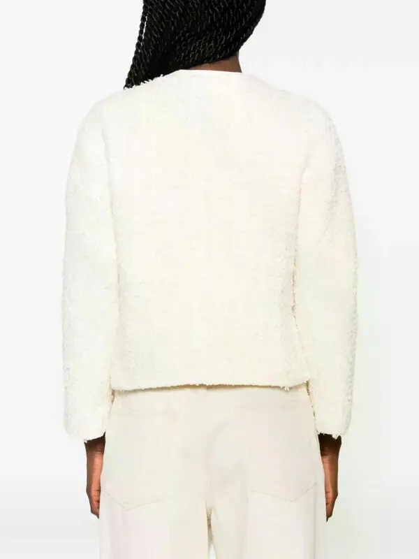 Max Mara Camice Bouclé Frayed-edge Jacket