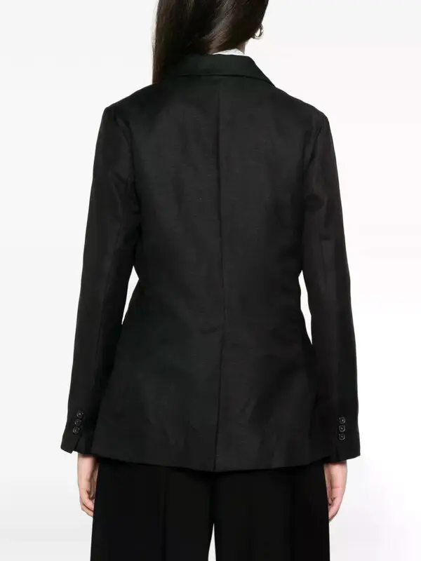 PT TORINO Lidia Single-breasted Wool Blazer - Black