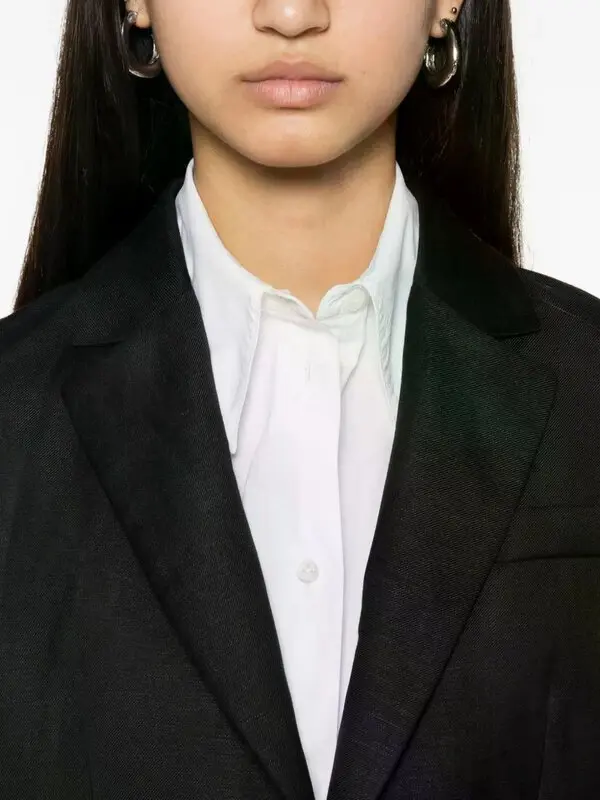 PT TORINO Lidia Single-breasted Wool Blazer - Black